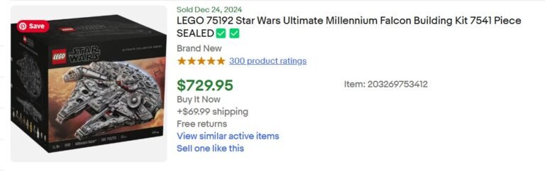 Millennium Falcon 75192 LEGO Set 2025 Price Guide